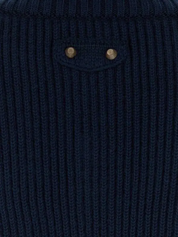 Balenciaga Merino Wool Half-zip Turtleneck With Dropped Shoulders