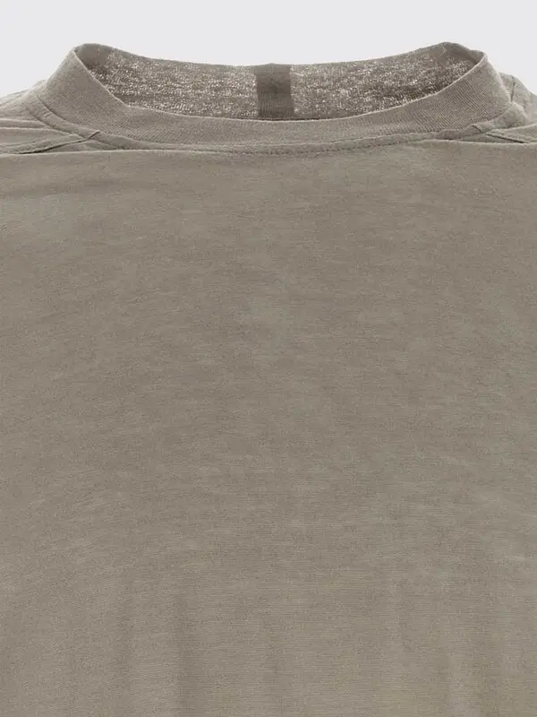 Rick Owens Oversized Long-sleeved Cotton T-shirt With Dropped Shoulders - Grey