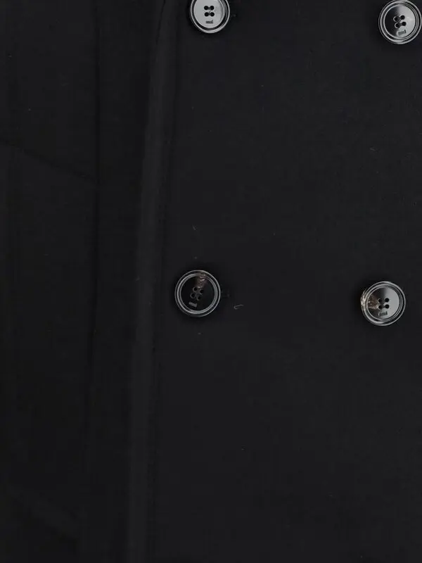 AMI Paris Double-breasted Pure Virgin Wool Pea Coat With Dropped Shoulders