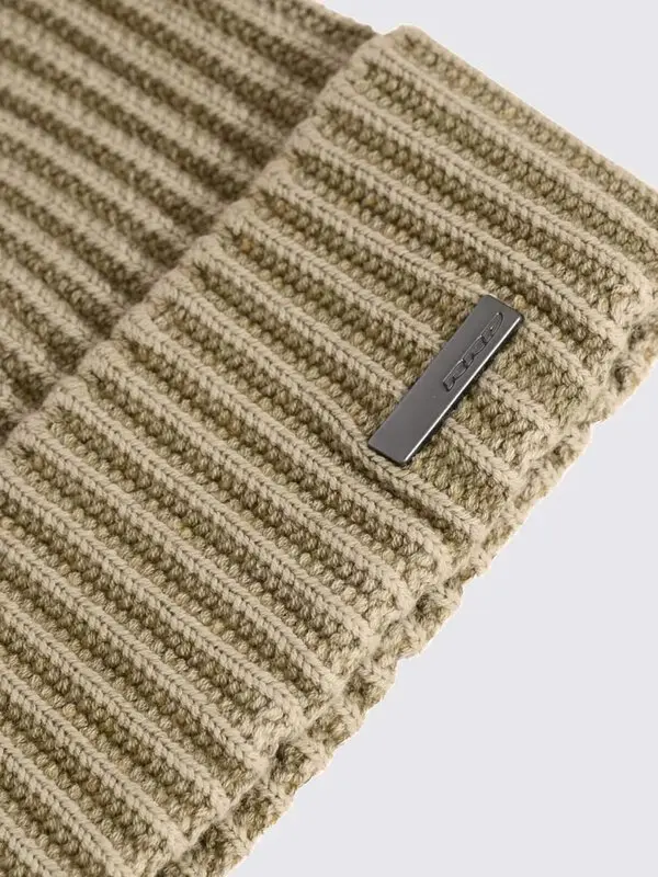 RRD Ribbed Cotton Beanie With Applied Logo - Brown