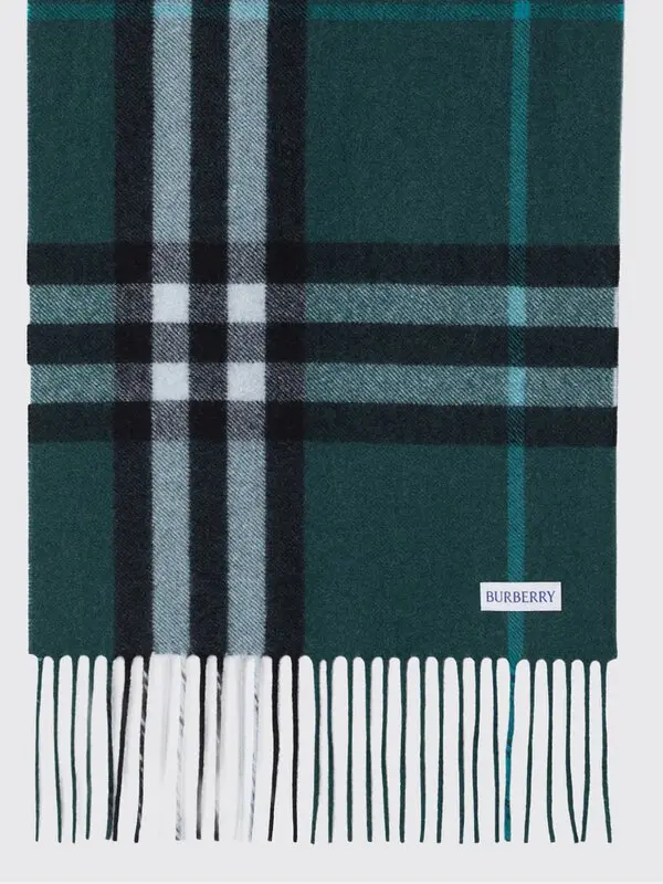 Burberry Pure Cashmere Scarf With Tartan Pattern And Fringed Edges