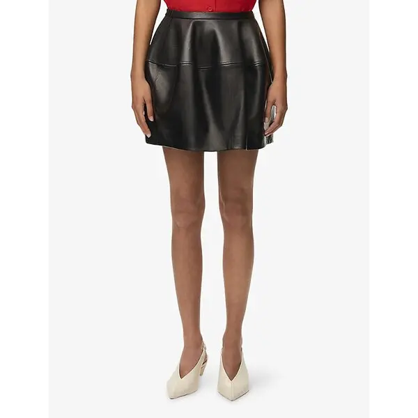 Loewe Balloon Leather Mini Skirt