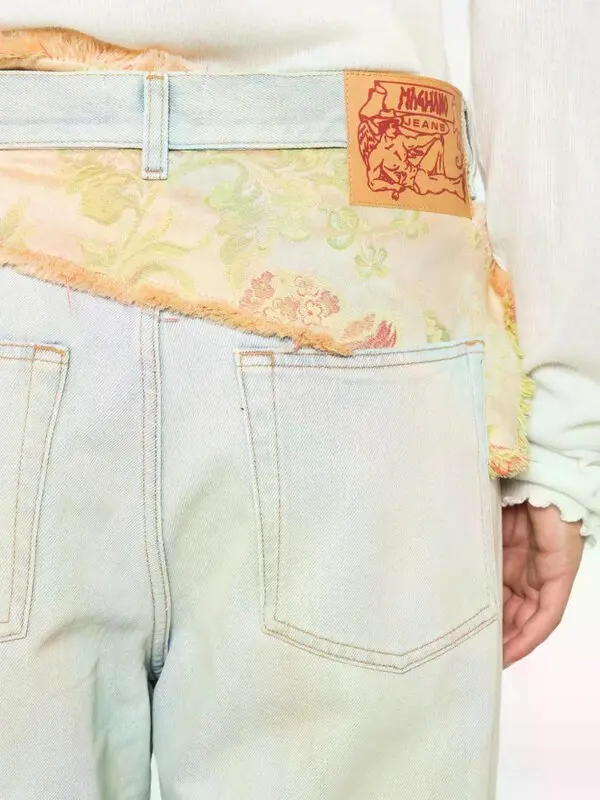 MAGLIANO Floral-jacquard Panelled Jeans