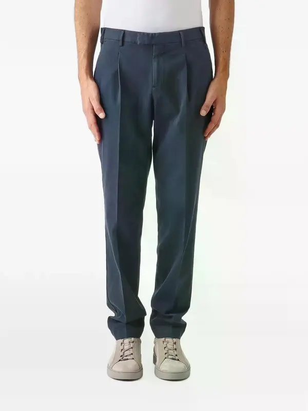 PT TORINO Pleated-detail Pressed-crease Tailored Trousers