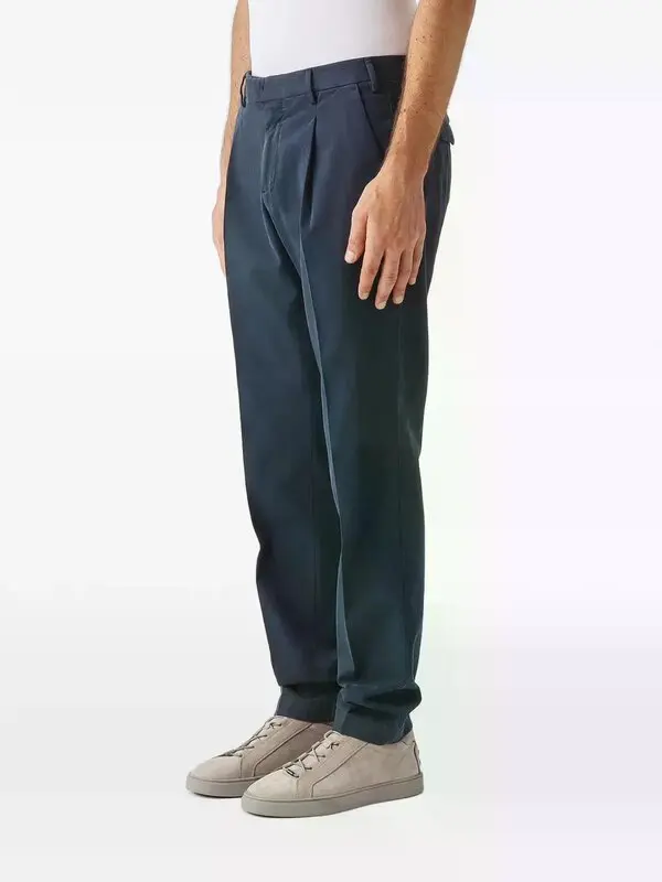 PT TORINO Pleated-detail Pressed-crease Tailored Trousers
