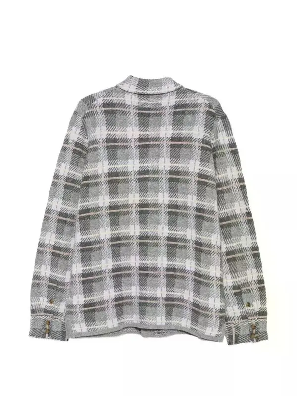 Guest In Residence Plaid-check Cashmere Shirt - Grey