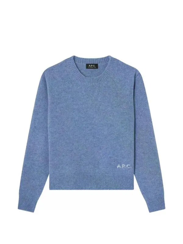 A.p.c. Anna Boxy Wool Sweater - Blue