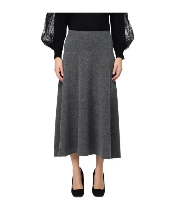 Fabiana Filippi A-line Knit Skirt - Grey