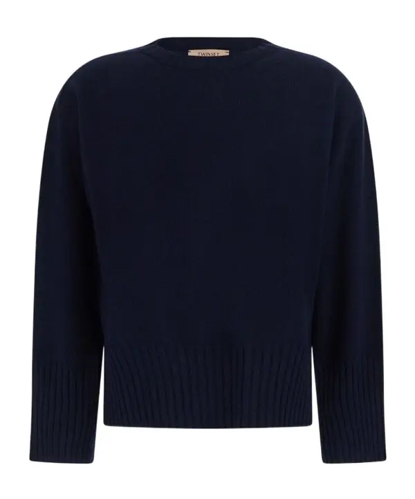 TWINSET Long-sleeved Crewneck Jumper - Black