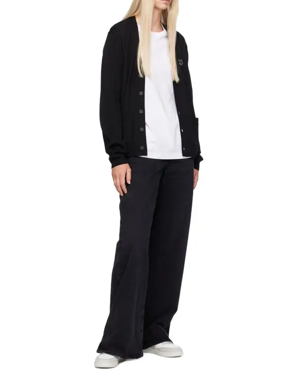 Maison Kitsuné Fox Head Patch Knit Cardigan