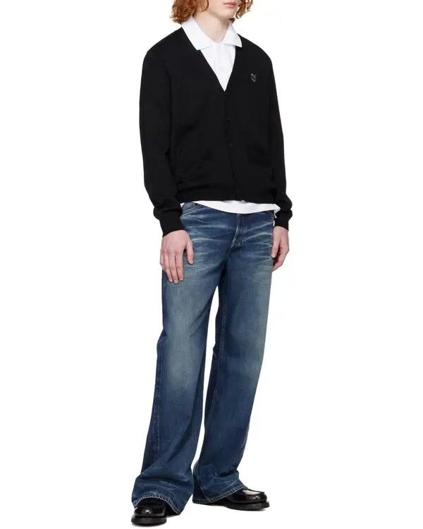 Maison Kitsuné Fox Head Patch Knit Cardigan