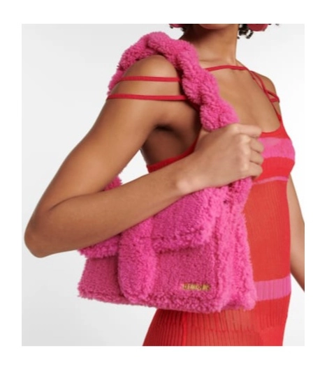 Jacquemus Le Bambidou Shearling Shoulder Bag