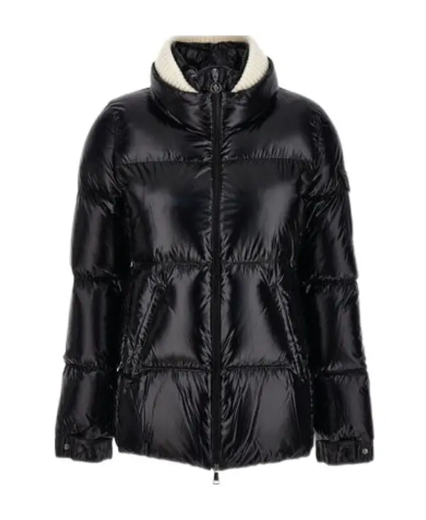 Moncler Hooded Zip Down Jacket - Black