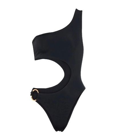 LOUISA BALLOU One-shoulder Swimsuit - Black