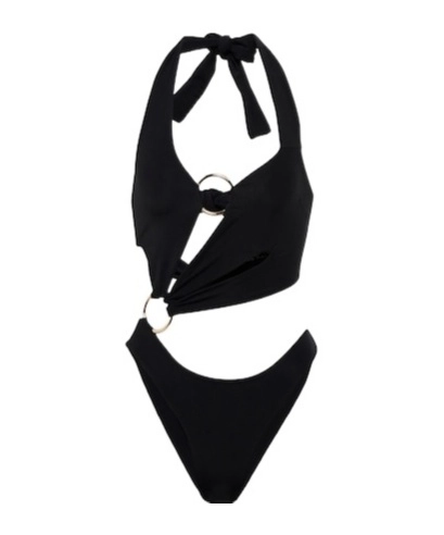 LOUISA BALLOU Cutout Swimsuit - Black