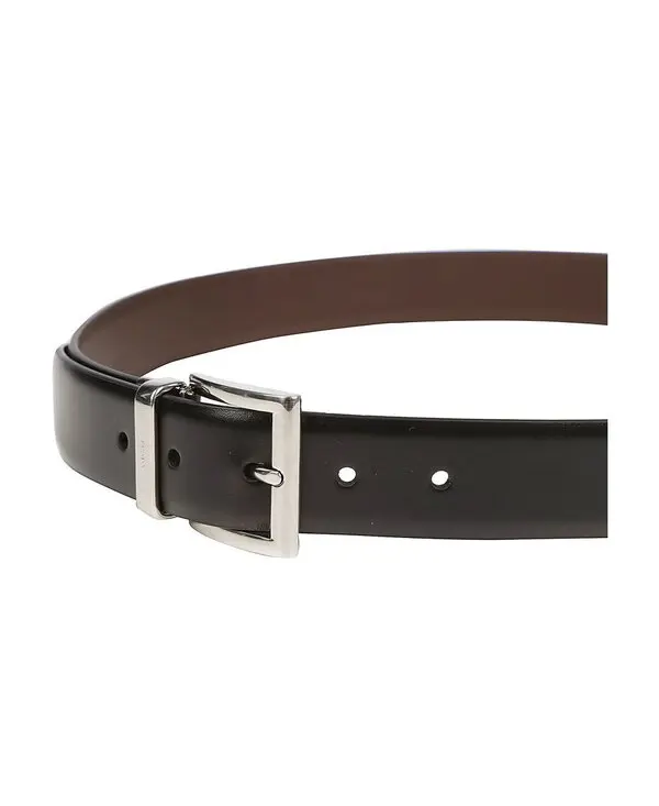 Prada Logo Engraved Buckle Belt