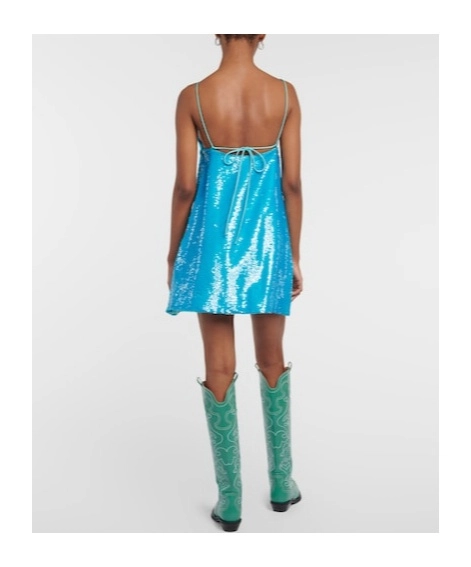GANNI Sequin Slip Dress