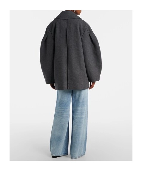 GANNI Oversized Wool-blend Peacoat
