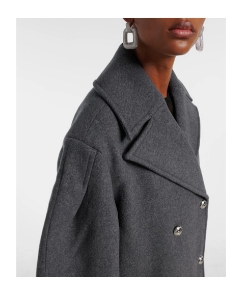 GANNI Oversized Wool-blend Peacoat