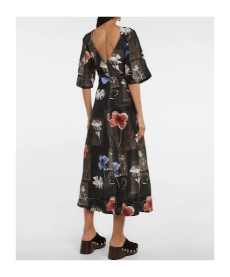 GANNI Long Dress With Geometric Patterns