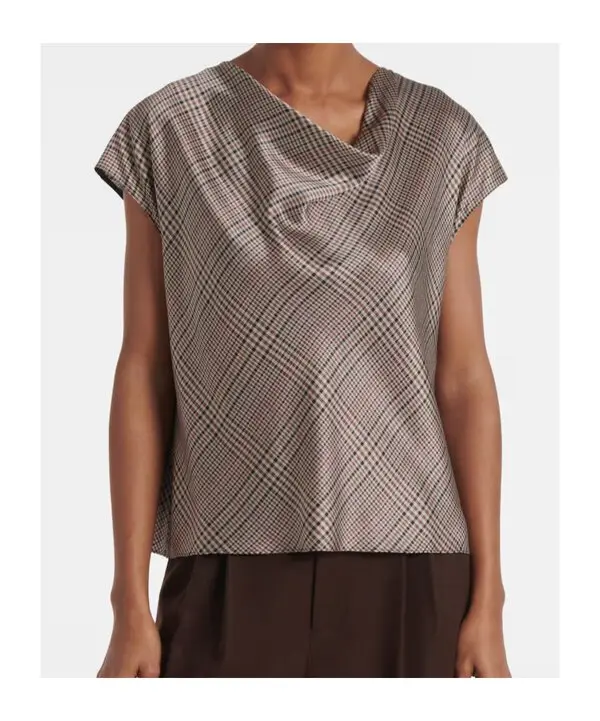 Vince Plaid Top