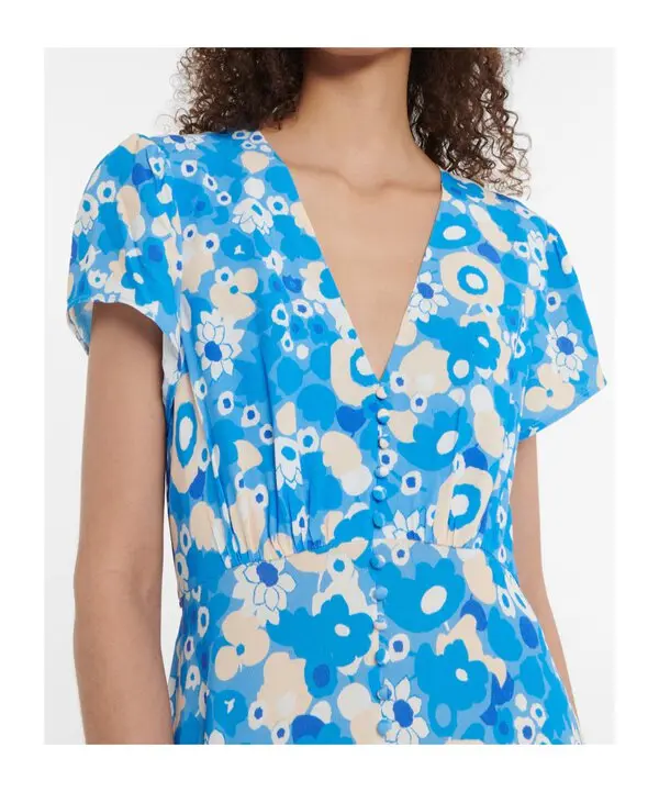 Rixo Floral Crepe Printed Dress