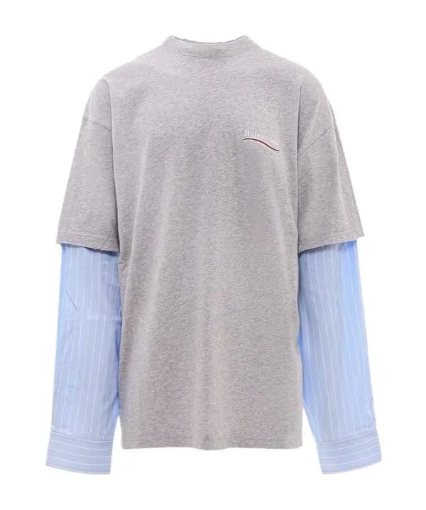 Balenciaga T-shirt Political Campaign Layered In Grigio - Gray