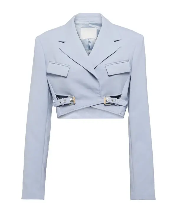 DION LEE Button-up Long Sleeve Suit Jacket - Gray