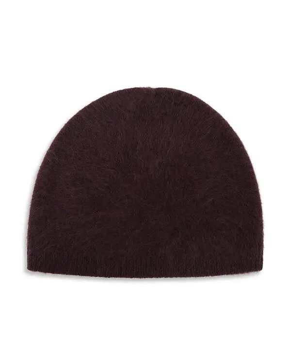REISS Ava Brushed Cashmere Beanie - Grape