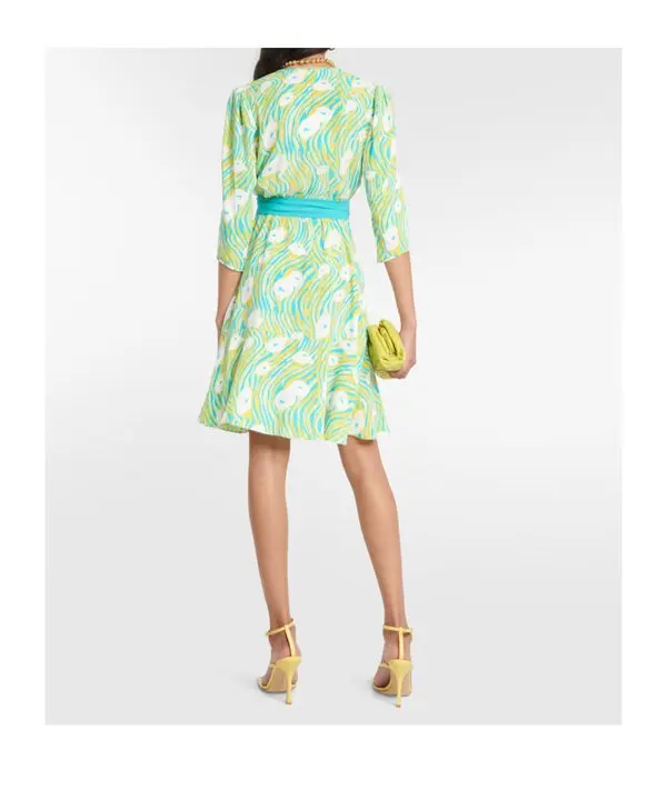 Diane Von Furstenberg Belted Printed Minidress