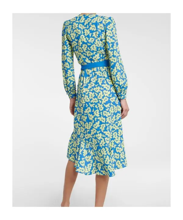 Diane Von Furstenberg Printed Tie-waist Midi Dress