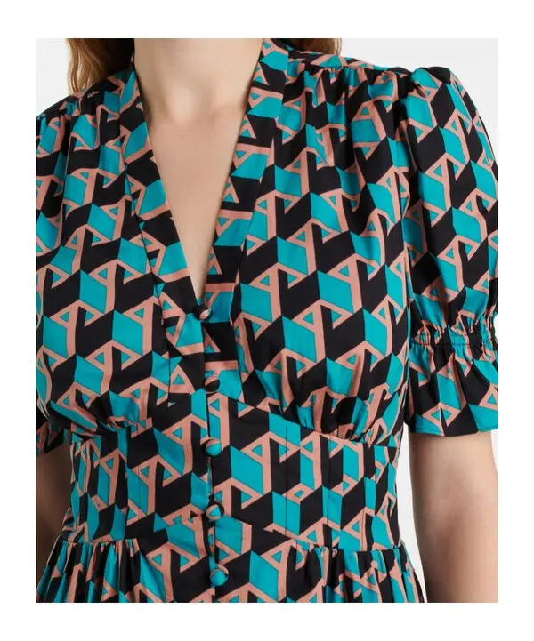 Diane Von Furstenberg Erica Printed Midi Dress