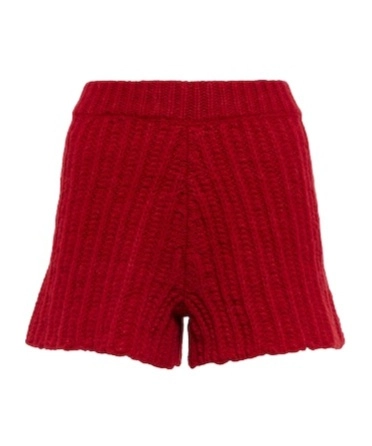 Alanui Ribbed-knit Alpaca-blend Shorts