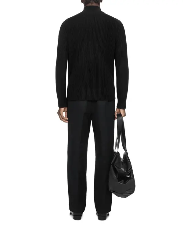 ALLSAINTS Enzo Cashmere Ribbed Funnel Neck Sweater