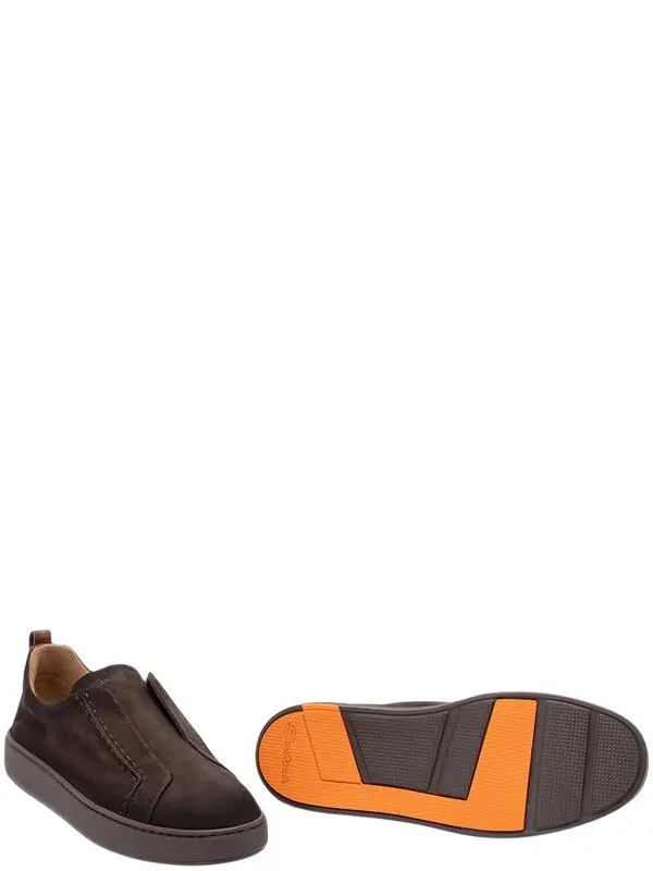 Santoni Victory Slip-on Sneakers - Brown