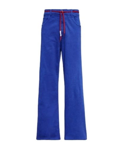 Marni Mid-rise Straight Cotton-blend Pants - Blue