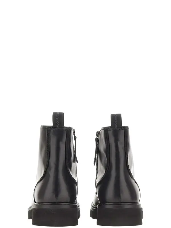 Woolrich Lace-up Leather Ankle Boots