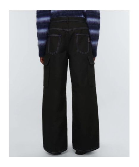 Marni Wide-leg Cotton Gabardine Cargo Pants