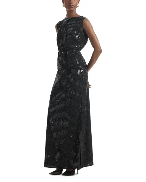 Altuzarra Siggi Sequined Boat Neck Top