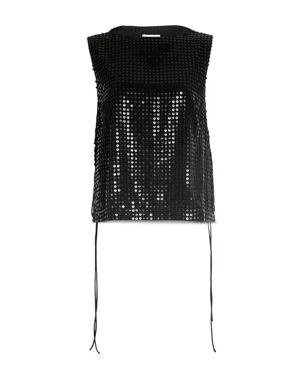 Altuzarra Siggi Sequined Boat Neck Top