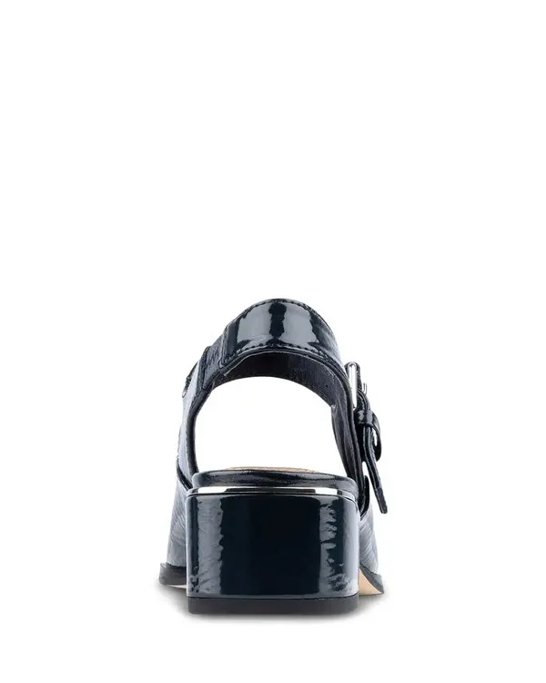 DONALD PLINER Audriana Patent Leather Slingback Mary Janes - Navy