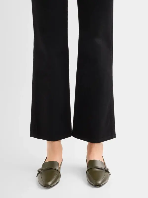 JIMMY CHOO Rhea Leather Loafers - Olive