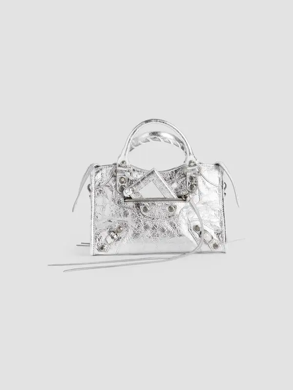Balenciaga Le City Bag Mini Top Handle Bag - Silver