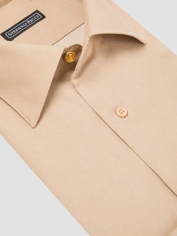 Stefano Ricci Cotton Torino Shirt - Beige