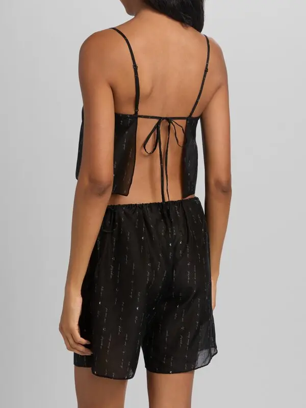 Kiki De Montparnasse Joue Avec Moi Print Crop Top