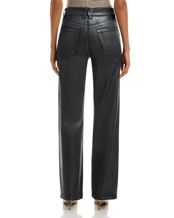 Good American Coated Good True High Rise Straight Jeans