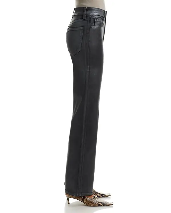 Good American Coated Good True High Rise Straight Jeans