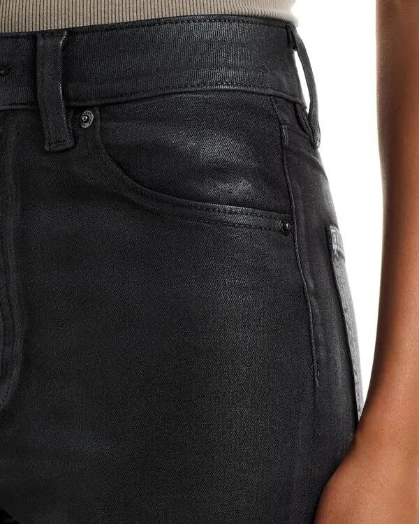 Good American Coated Good True High Rise Straight Jeans