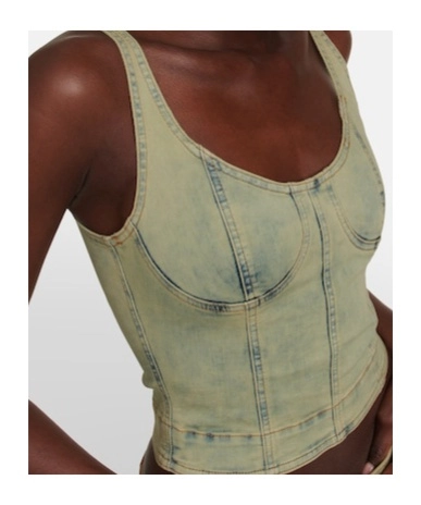 KNWLS Harley Denim Crop Top