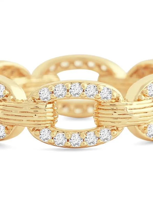 ANABEL ARAM Enchanted Forest 18k--plated & Cubic Zirconia Chain Ring